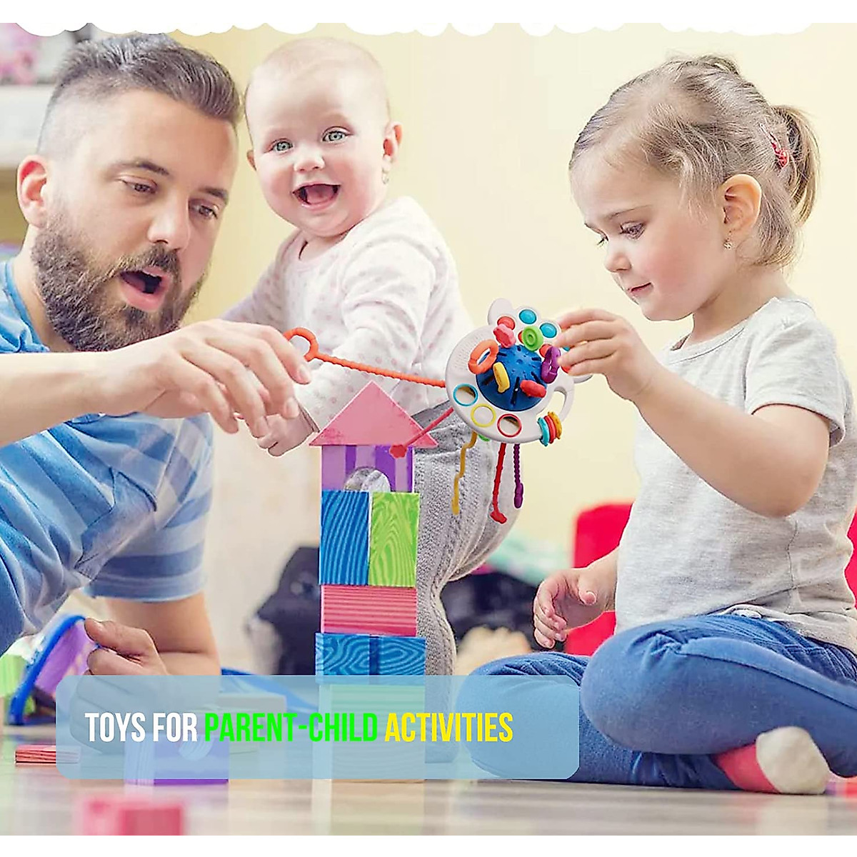 NeslGenc Baby Toys 6 to 12 Months,Montessori Toys for 1 Year Old Boy Girl Baby Sensory Toys for Babies 12-18 Months Pull String Toys for Christmas and Birthday Gifts Infant,Toddlers