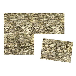 Retro-Art 3D Wall Panels, Pack of 6, Stone Wall in Beige Yellow, PVC, 37.2" x 25.5", Cover 39.53 sq.ft., 186FB