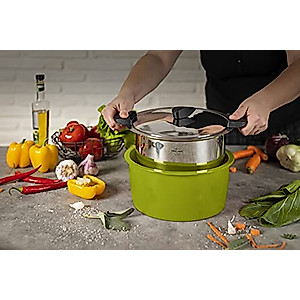 KUHN RIKON Hotpan Serving Casserole Pot, 3 Litre/22 cm, Green