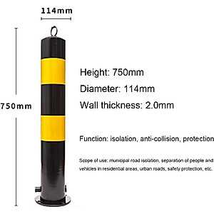 OUSIKA Parking Post, Parking Barrier, for Parking Lot Parking Barriers, Parking Space Lock, Parking Pile, Ground Pile, Warning Column, Car Stopper Bollard