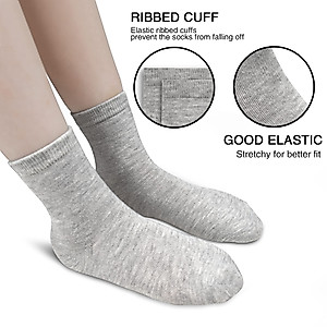 Kids Crew Socks, Mid Cut Socks for Toddler Kids Boys Girls(4-7 Years), 20 Pairs Athletic Mid Calf Socks Multipack