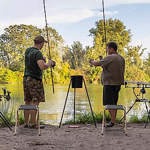 REDCAMP 2 Pack Folding Camping Stool for Adults, 15 Inch Tall Sturdy Portable Camp Stools for Outdoor Fishing Hiking, Support 300 LBS Capacity, Gray