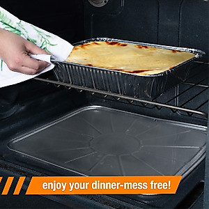 Plasticpro Disposable Foil oven liner Reusable Oven Drip Pan - Tray for Cooking and Baking Pack of 5