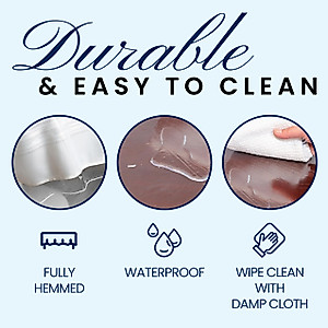 BRODER MFG. INC. Tablecloth Protector Crystal Clear Vinyl (52"x70" Oval) | Thick, Durable Clear Table/Tablecloth Protector | Perfect for Parties, Special Occasions, Gatherings, and Everyday Use