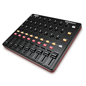 AKAI Professional MIDImix - USB MIDI Controller Mixer with Assignable Faders & Master Fader, 24 Knobs and 16 Buttons, 1 to 1 Mapping With Ableton Live
