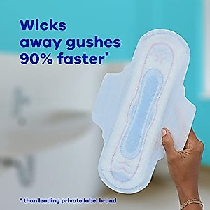 Always Ultra Thin Pads for Women, Size 1 Regular Absorbency Without Wings Unscented, 44 Count x 3 Packs (132 Count total)