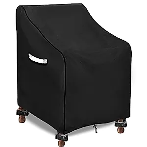 HCFGS Patio Chair Covers Waterproof, 210D Patio Furniture Covers Waterproof for Chairs, Heavy Duty Outdoor Lawn Patio Furniture Covers (27" W x 48.5" D x 33" H）