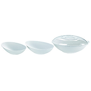 PacknWood 210BCHIC1500 Heavy-Duty Bowl Bio n’ Chic Oval White Sugarcane Bowl Made by 100% Sugarcane Fibers - 44oz 10.6 x 6.2’’ - 100pcs - Compostable and Biodegradable Salad