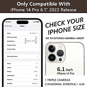 Keallce Case for iPhone 14 Pro 6.1'' 2022, Flip Wallet Case with Card Slots, Ring Stand Holder Kickstand, Folio Leather Protective Phone Cover for Ladies Women Compatible with iPhone 14 Pro 5G, Beige