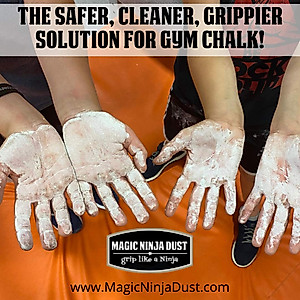 Magic Ninja Dust Premium Liquid Chalk - Stronger Grip & No Mess During Gymnastics, Weightlifting, Rock Climbing, Yoga, Parkour, Ninja Warrior, Pole Fitness & Bodybuilding - 1.7 oz