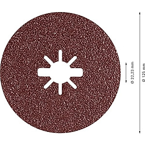 Bosch Professional 25x Expert R781 Prisma Ceramic X-Lock Fibre Discs (for Steel, Stainless Steel Sheets, Ø 125 mm, Grit 36, Accessories Small Angle Grinder)