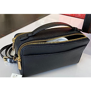 Michael Kors Medium Double Zip Phone Crossbody (Black)