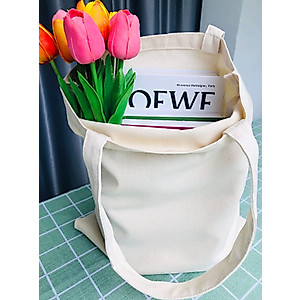 Reusable Grocery Shopping Bags Cute Canvas Tote Bag Aesthetic Floral Botanical Tote Bag for Women Shopping