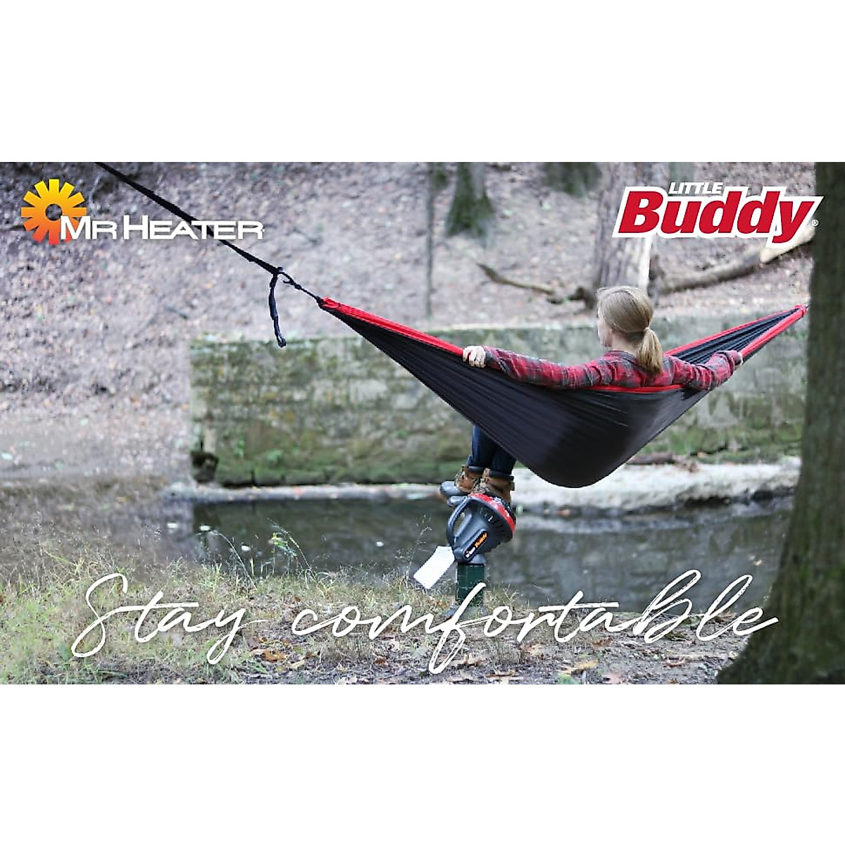 Mr. Heater F215100 MH4B Little Buddy 3800-BTU, Indoor Safe Propane Heater With ODS & Tip-Over Protection, Heating Area Up to 95 Sq. Ft - Lightweight, Medium - Black/Red