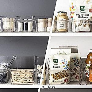 BINO | Plastic Storage Bins, X-Large | THE CURVE COLLECTION | Multi-Use Organizer Bins | Built-In Handle | BPA-Free | Pantry Organization | Home Organization | Fridge Organizer | Freezer Organizer
