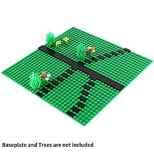 Black 1×2 Tile ×700 Parts and Pieces Flat MOC Bricks, Bulk Building Blocks for Smooth Surface Wall Floor, Toy Accessories Compatible with Major Brands