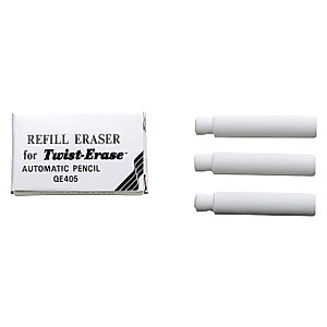 Pentel Refill Erasers For Pentel Twist-Erase Series Pencils - Pack of 36 (E10)