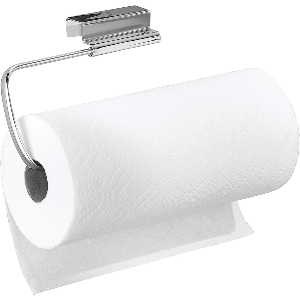 iDesign Forma Paper Towel Holder for Kitchen - Over Cabinet, Brushed Stainless Steel 0.7" x 12.8" x 7.1"