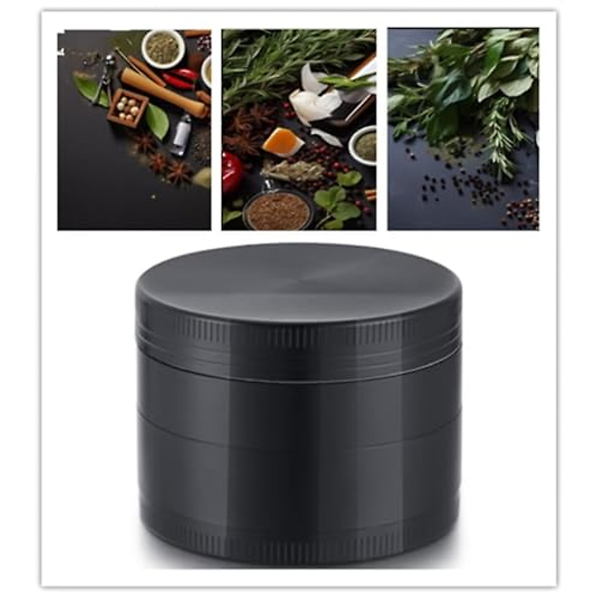 2.5inch Spice Grinder Zinc Alloy Mills(Black) -Suitable Kitchen