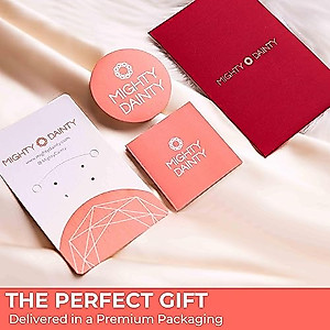 Mighty Dainty Locket Necklace for Women, 18” Jewelry Chain, Picture Inside, Silver, Rose Gold, Gold Filled, Hold pictures with Engraved Name Custom Personalized Girls Ladies Modern Charming Set