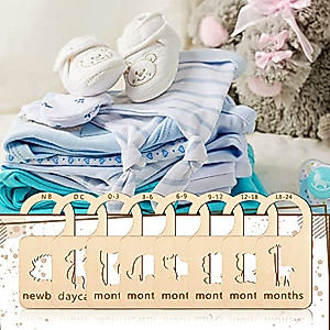 8 Pieces Baby Closet Dividers Animal Theme Nursery Clothes Dividers Closet Organizers for Infant from Newborn to 24 Months Baby Home Nursery Decor with Daycare Baby Wardrobe Divider Arrange Clothes