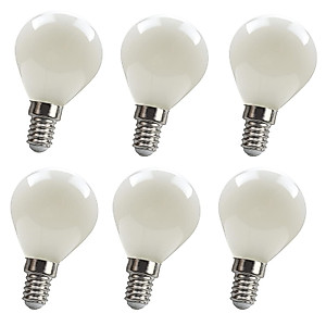 YDJoo E14 LED Light Bulbs 3W Globe Light Bulbs 30 Watt Equivalent Warm White 3000K E14 Base G50/G16.5 LED Glass Round Vanity Light Bulbs for Mirror Makeup Home Lighting, AC110V (6 Pack)