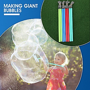 Meooeck Giant Bubble Wands Big Bubble Maker for Outdoor Bubble Toys for Adults Boys Girls Birthday Party Favors Lawn Park Beach Summer Birthday Party Favors Outdoor Activities(16 Pcs)