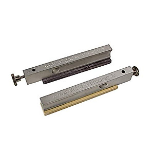 BELGISCHER BROCKEN Dorolist sharpening guide I Blue Belgian Whetstone 6000 on aluminum support I format 3,94 x0,67x0,24in I Knife sharpener compatible with Lansky-EZE Lap grinding system