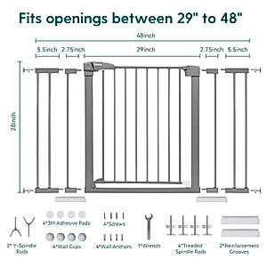 BABELIO 29-51'' Auto Close Extra Wide Baby Gate