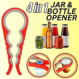 Jar Opener Quick Lid Bottle Cap Grip Twister Remover for Weak Hands, Seniors and Children Rubber Jar Gripper Pad