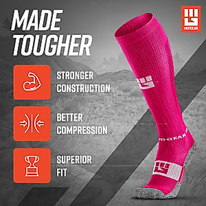 Premium Compression Socks Men and Compression Socks Women - Mens Compression Socks for Running, Womens Compression Socks, Women's Compression Socks Knee High White Compression Socks for Nurses, Travel