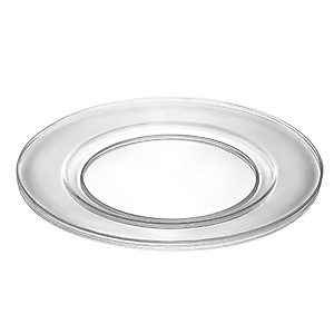 ELEGANT DISPOSABLES 13'' Charger Plates Clear Plastic Heavy Duty Disposable Dinner Chargers Serve ware Dishes Platters Tableware Pack of 12