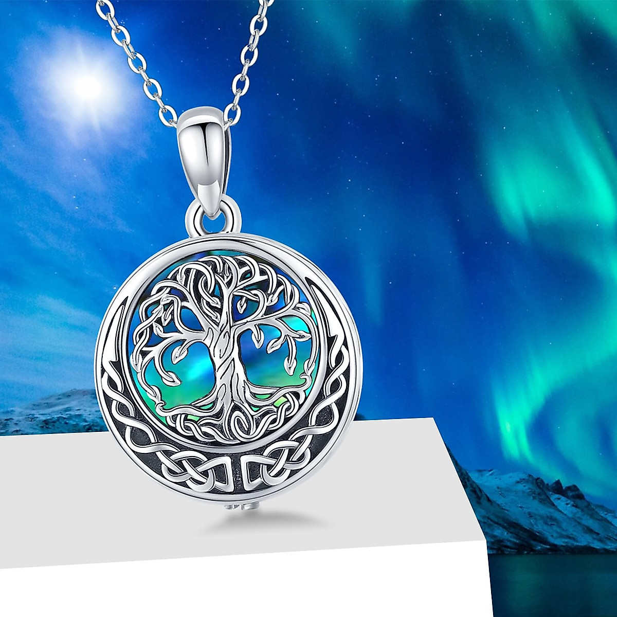Aniu Cremation Jewelry for Ashes S925 Sterling Silver Urn Necklace Memorial Necklace for Human Ashes of Loved Ones Keepsake Pendant for Men Women