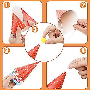 Skylety 59 Pieces Party Cone Hats with Colorful Party Blowers and Metallic Fringed Noise Makers Birthday Blowouts Horns Whistles Musical Noisemaker