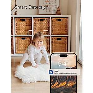 nooie Baby Monitor 2 Pack, Baby Camera Monitor with Phone Access, Video Baby Monitor WiFi Smartphone 2.4G, 1080P HD Night Vision, Two-Way Audio, Motion and Sound Alerts, SD or Cloud Storage