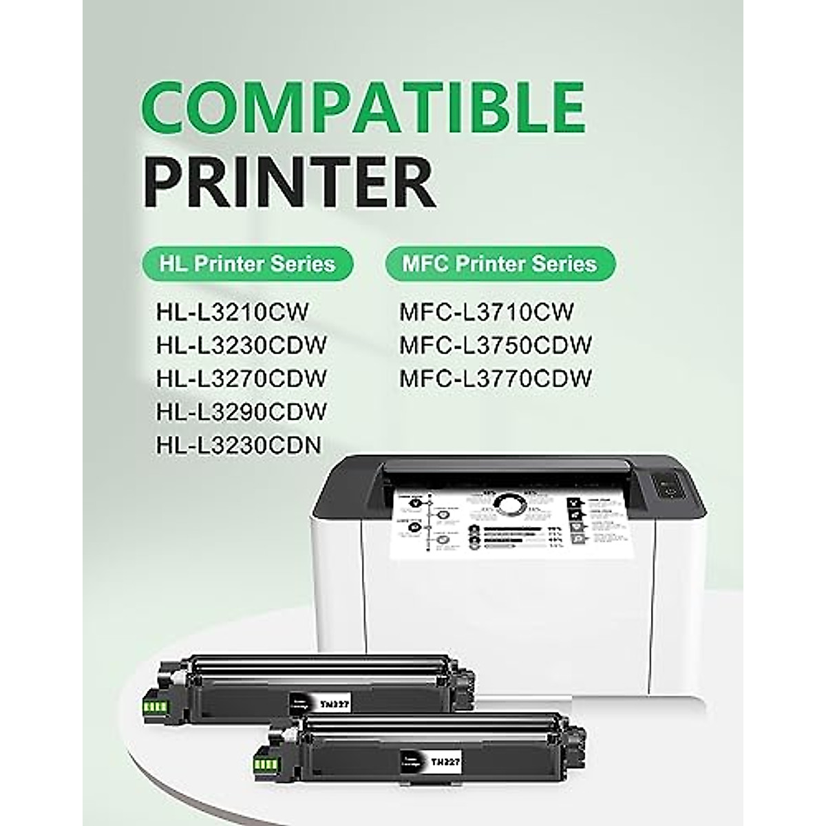 Colorfly Compatible TN227 TN-227 TN227BK Toner Cartridges Replacement for Brother TN227 TN-227BK TN223BK for Brother MFC-L3710CW MFC-L3750CDW MFC-L3770CDW HL-L3290CDW HL-L3230CDW HL-L3270CDW 2 Pack