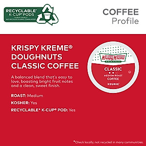 Krispy Kreme Classic, Single-Serve Keurig K-Cup Pods, Medium Roast Coffee Pods, 32 Count