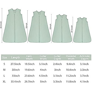 Looxii Baby Sleep Sack 6-12 Months 100% Cotton 0.5TOG Wearable Blanket Baby Sleeping Bag Soft Comfortable Toddler Sleeping Sack Green