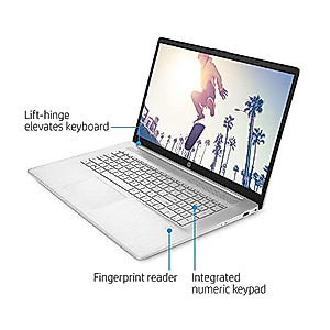 HP 2022 17 17.3" FHD Windows 10 Pro Business Laptop, Hexa-Core AMD Ryzen 5 5500U up to 4.0GHz (Beat i5-1135G7), 16GB DDR4 RAM, 1TB PCIe SSD, AC WiFi, Fingerprint Reader, BROAGE 64GB Flash Drive