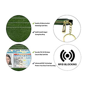 Padike Credit Card Holder Wallet Credit Card Holder for Women Slim Wallet for Women Card Wallets for Women (Green)