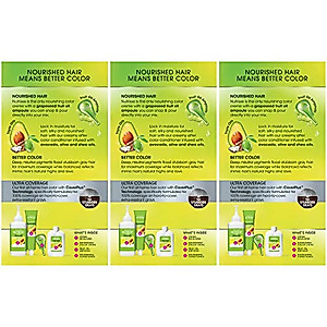 Garnier Hair Color Nutrisse Ultra Coverage Nourishing Creme, 400 Deep Dark Brown (Sweet Pecan) Permanent Hair Dye, 3 Count (Packaging May Vary)