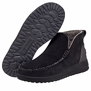 Hey Dude Women's Denny Suede Black Size 10 | Women’s Shoes | Women’s Casual Boots | Comfortable & Light-Weight