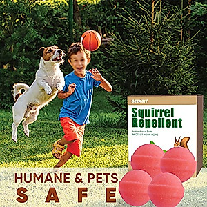 SEEKBIT 4 Pack Squirrel Rodent Repellent, Waterproof Peppermint Oil Chipmunk Repellent, Attic Closets Home Garage RV Trucks Car Engines Garden Squirrels Deterrent, Under Hood Animal Repeller (Pink)