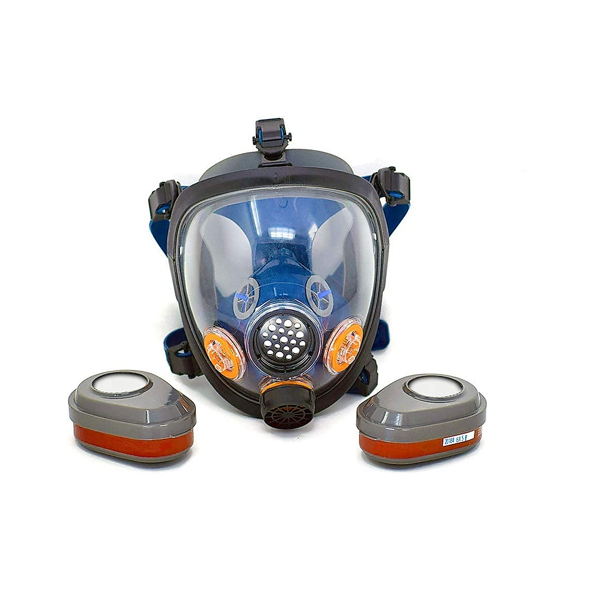 Parcil Distribution Wildfire Safety Kit - PD-101 Full Face Smoke Respirator & Fire Extinguisher Blanket Set - Home & Emergency Use - 2 P-A-3 Activated Carbon Filters