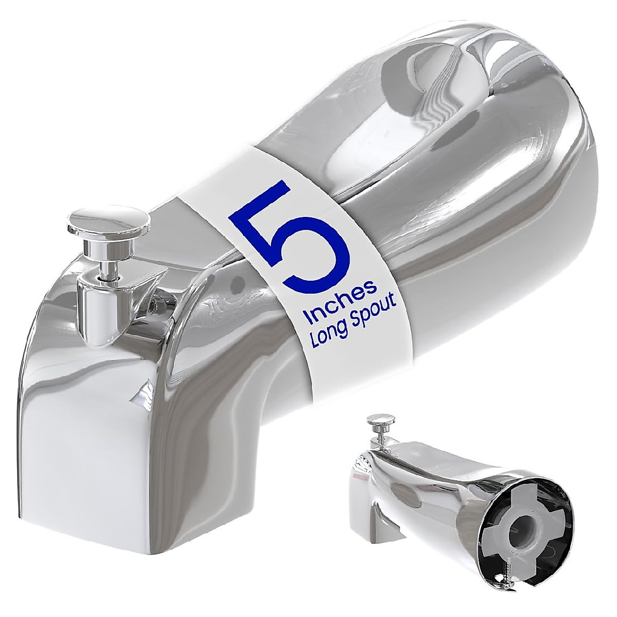 Slip Fit Tub spout with Diverter, Compatible with American Standard 8888026.002 Tub Spout, Bathtub Faucet, Fit 1/2 inch Copper Water Tube polished chrome bathtub Faucet with shower diverter