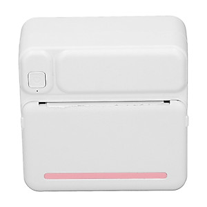Pocket Printer Machine, Mini Printer Machine Rechargeable for Journal (White)