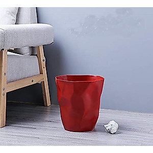 Peacewish Square Red Trash Can Wastebasket, Garbage Container Bin for Bathrooms, Powder Rooms, Kitchens, Home Offices (red, Pack of 1)