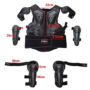 Kids Motorcycle Armor,Children Bicycle Protective Gear Jackets Suit Motorcycle Off-Road Racing Parent-Child Sports Safety Armored Protector
