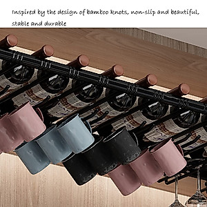 Hanging Wine Rack with Glass Holder and Shelf,Adjustable Metal Ceiling Bar Wine Glass Rack,2 in 1Industrial Wall Mounted Wine and Glass Rack,47.3” Bottle Holder Wine Shelf