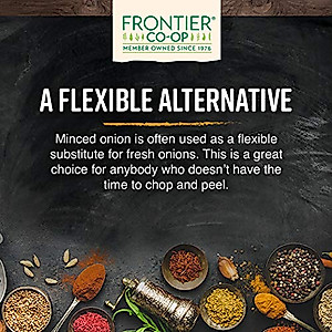 Frontier Co-op Onion, White Minced, Kosher | 1 lb. Bulk Bag | Allium cepa